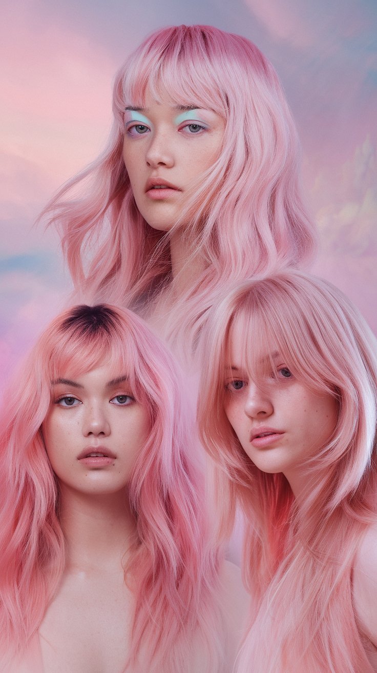How to Rock Pink Long Hair with Bangs: A Complete Guide - Alamoda Beauty